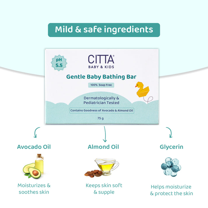 Natural Baby Bathing Bar | Gentle Baby Soap Bar – CITTA